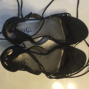 Rouge Helium | Shoes | Rouge Helium Ankleleg Ties Stiletto Sandals Sz8 ...